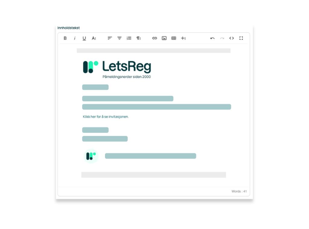Inviter deltagere til dine arrangement - LetsReg